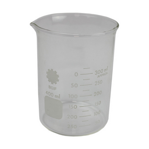 BEAKER 400ML LOW FORM GRAD W/SPOUT BORO GLASS EA - Dental