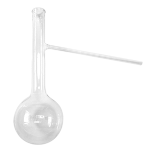 DISTILLING FLASK 250ML W/ SIDE ARM BOROSILICATE GLASS 2/BOX