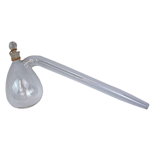 RETORT FLASK 125ML 25CM SIDE TUBE LENGTH W/STOPPER GLASS EA