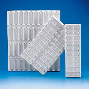 SLIDE TRAY PVC WHITE 340X100MM10POS HRZ - Livingstone IT