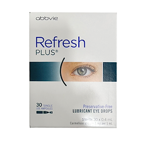 ABBVIE REFRESH PLUS® EYE DROPS, 0.4ML, 30 PIECES/BOX