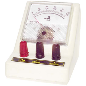 LIV AMMETER, DUAL RANGE, 0 - 50MA/0 - 500MA, EACH