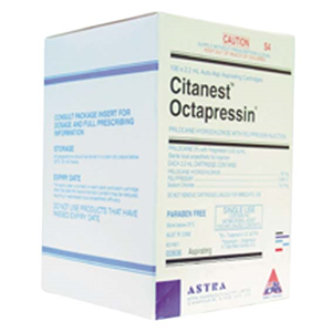 CITANEST 3pct WITH OCTAPRESSIN 500X2.2ML (GLASS)