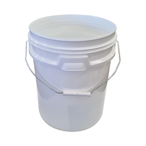 PLASTIC PAIL WITH HANDLE, WITHOUT LID, 20L, WHITE, EACH
