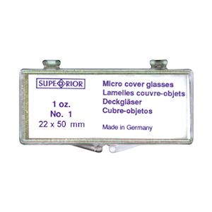 COVER SLIP NO.1 22X50MM GLASS 100/PK GERMANY