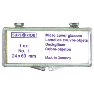 COVER SLIP NO.1 22X60MM GLASS 120/2-OUNCE PACK GERMANY