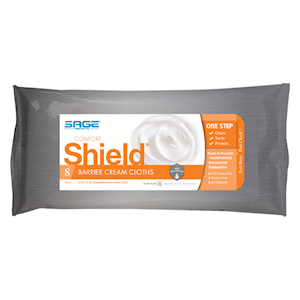COMFORT SHIELD BARRIER CREAM CLOTH, W/ DIMETHICONE, 8/PACK