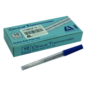 LIV CLINICAL THERMOMETER, GLASS, 25-40degC RANGE, 10/BOX | Healthcare ...