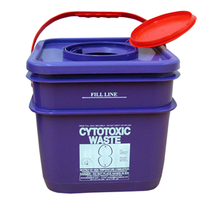 LIV CYTOTOXIC WASTE DISPOSAL SAFE 12L SQUARE W/LID PURPLE EA ...