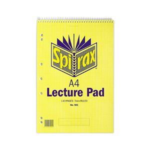 SPIRAX NO. 905 LECTURE PAD A4 140 PAGES EACH