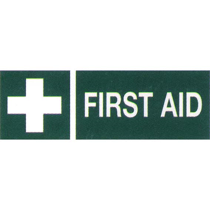 "FIRST AID" LABEL 25X125 MM 10/PKT,ONE SHEET - Laboratory