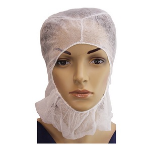 LIV DISP SPACE CAPS BALACLAVA HOOD 20GSM WHITE HACCP 1000/CT