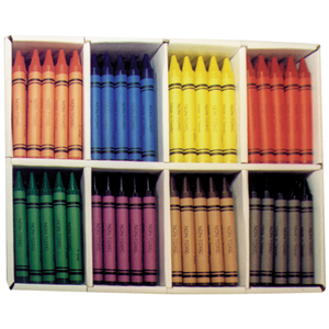 EC CRAYONS, 8 ASSORTED COLOURS, 100/BOX - Livingstone IT