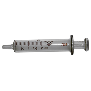 LIV GLASS SYRINGE 2ML L/SLIP GLASS TIP CONCENTRIC NOZZLE, EA