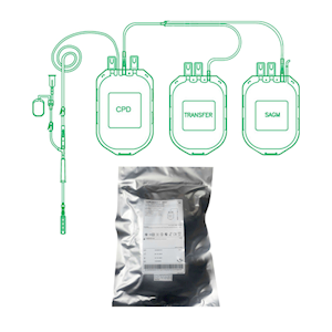 TERUMO TRIPLE BLOOD BAG 450ML W/DVRSN SAMPLNG ARM&NDLE 24/CT