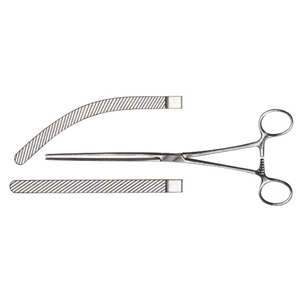 LIV DOYEN INTESTINAL FORCEPS 22CM CURVED STAINLESS STEEL EA